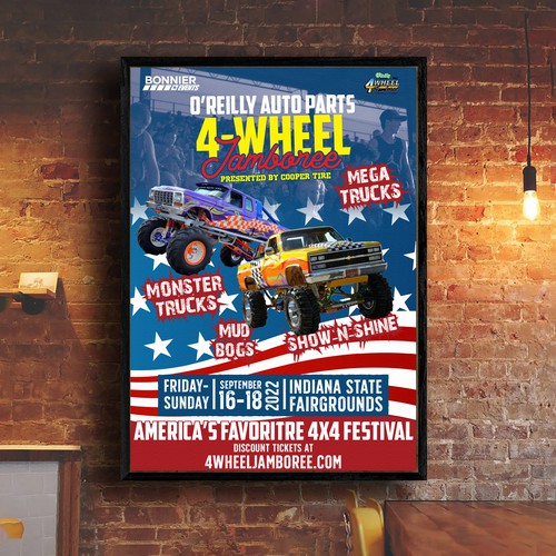 Designs | 4-Wheel Jamboree poster and ads | Poster contest