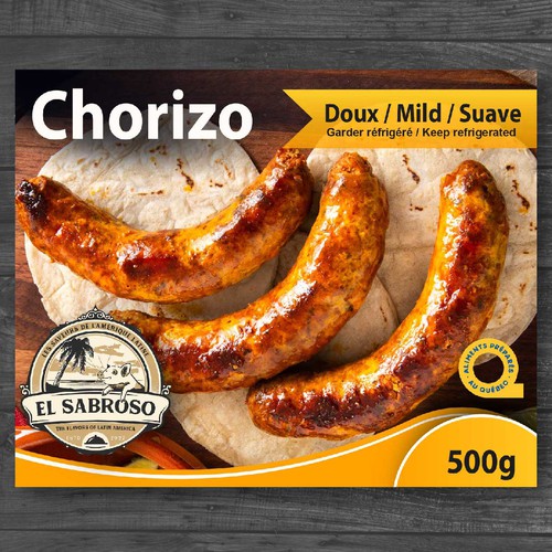 Designs | Labels for Chorizo EL Sabroso, from Latin America | Product ...