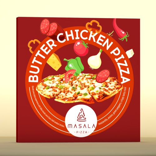 Designs | Masala Pizza Frozen Box - Indian Pizza | Product packaging ...