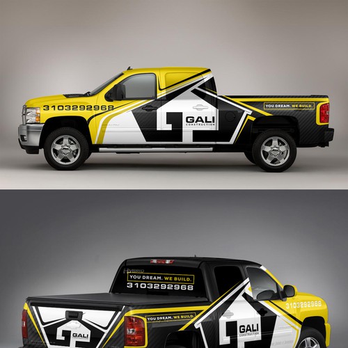 Modern Luxury Construction Truck Wrap Design | Signage contest