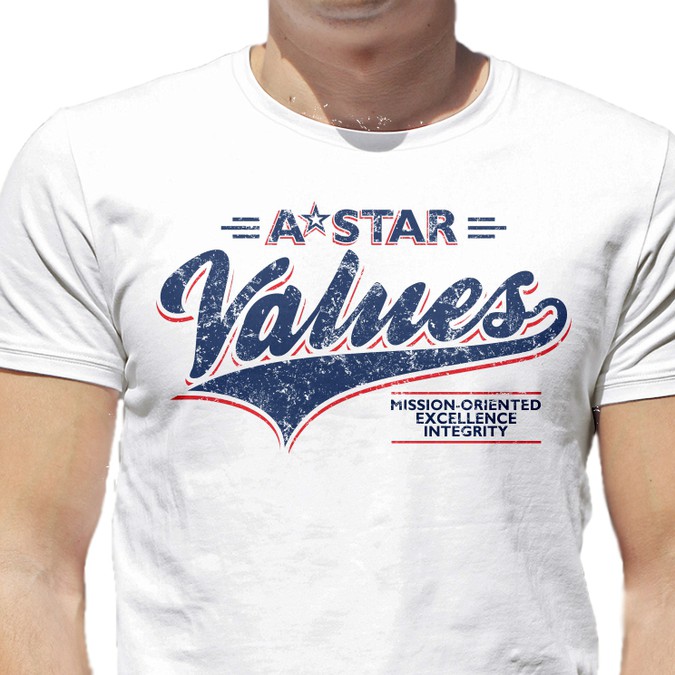 Design a tee to commemorate the launch of our new company core values ...
