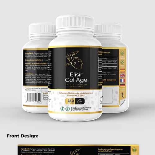 Designs | Elisir CollAge - Peel Back - Multi Lingual - Label Creation ...