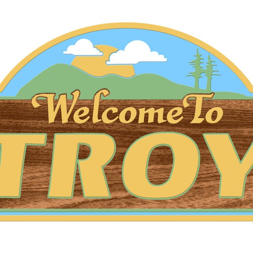 Convert a picture of a town sign into a logo | Logo design contest