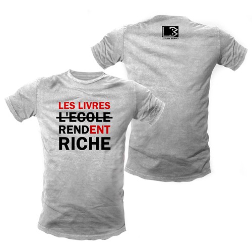 Books makes rich tee-shirt - Luxury brand | T-shirt contest