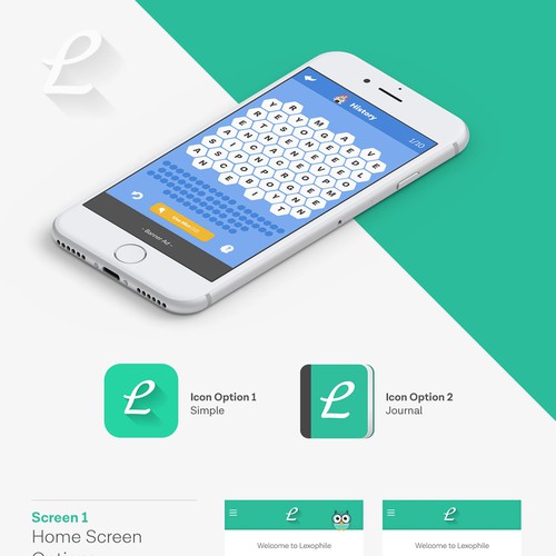 Design an attractive word game: Lexophile - Word Puzzles | App design ...