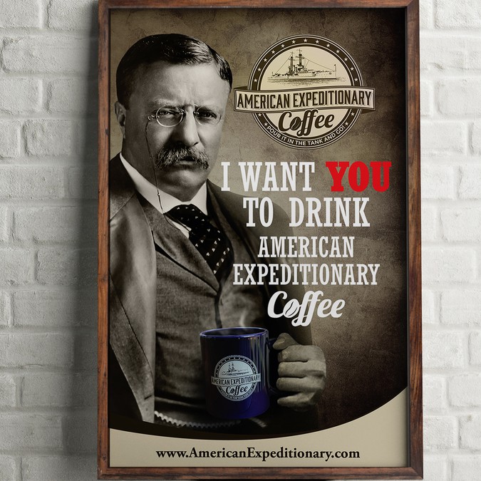 Uncle Sam poster: I Want You to Drink American Expeditionary Coffee ...