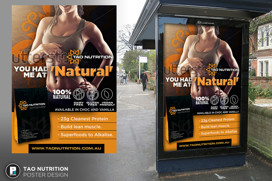 Posters for Natural Protein Powder + Ongoing | Poster contest