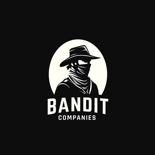 Designs | A masculine western bandit logo that incorporates a male and ...