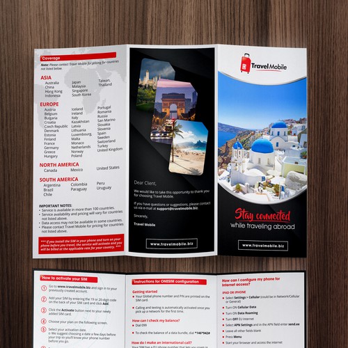 International SIM Card Product Jacket | Brochure contest
