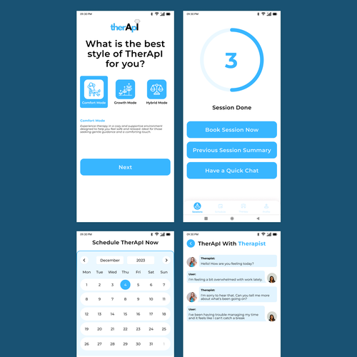 Designs | We Need A Clean UI With Personality For A AI Therapist App ...