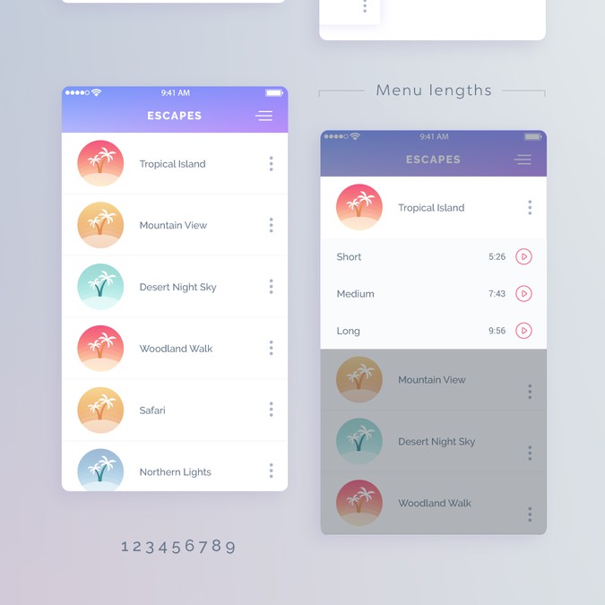 Meditation App UI design | App design contest