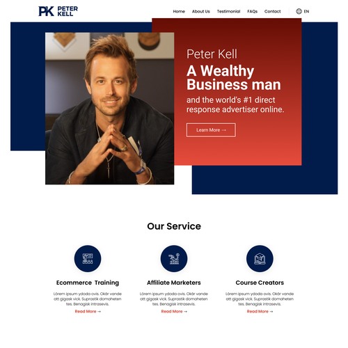 Designs | Wealthy Business Man's Personal Brand Website | Web page ...
