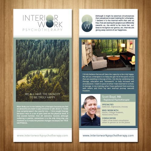 Rack Card (Flyer) for Psychotherapist | Postcard, flyer or print contest