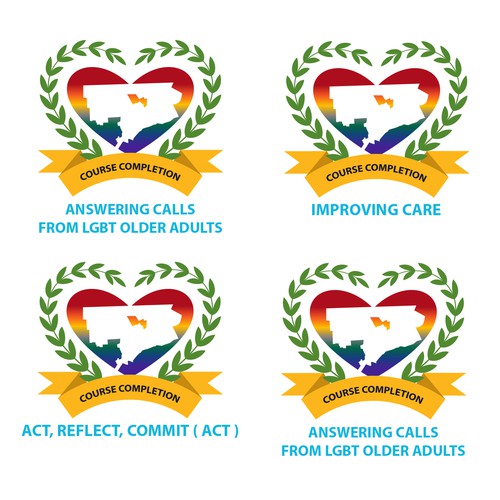 Badge graphic for LGBT training completion | Illustration or graphics ...