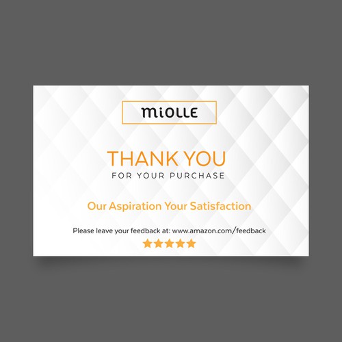 "Thank you and review" card comes with a product from Amazon | Postcard ...