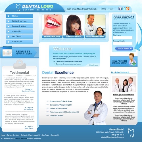 Dental Website Template | Web page design contest