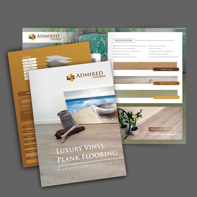 Design a Classy Vinyl Plank Flooring Brochure that sells sophistication ...