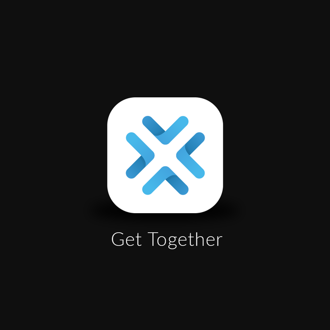 App-Logo (Flat, Inner Gradient Colorized) "Meet up" like App - "Get ...