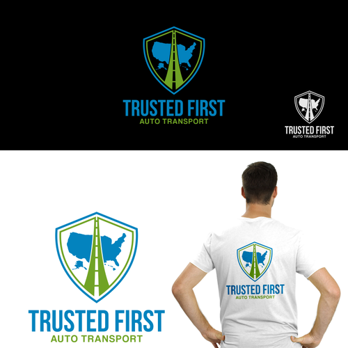 Logo for "Trusted First Auto Transport". Logo should feel **Friendly ...