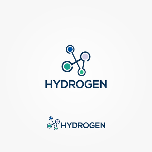 Create a techy logo for a hydrogen technology project in a public ...