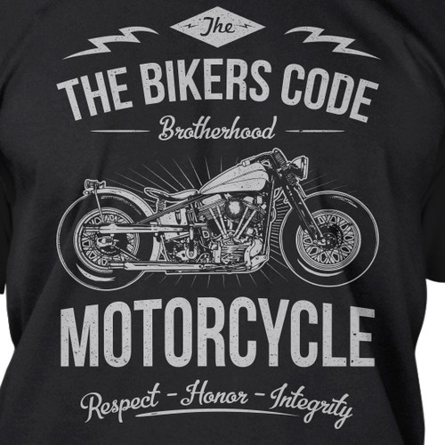 Design A Biker "Brotherhood" Motorcycle T-shirt | concurso Camiseta