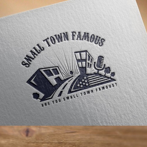 Create a cool logo for a new intriguing podcast Small Town Famous ...