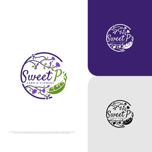 Designs | Viney Three peas in a pod with flower | Logo design contest