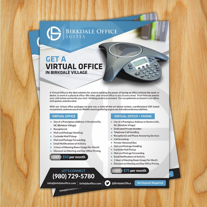 Virtual Office Flyers | Postcard, flyer or print contest