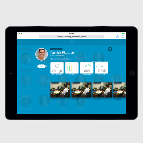 Engaging Employee Tracking Interface | Web page design contest