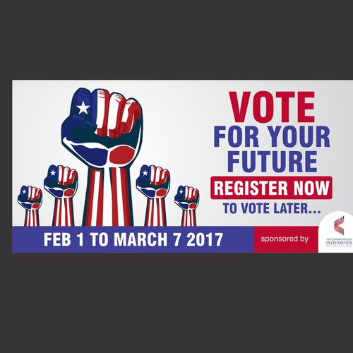 Register to vote banner | Facebook cover contest