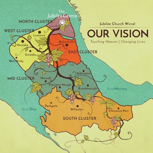 A growing grape vine map illustration | Illustration or graphics contest