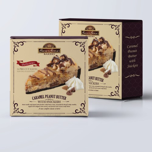 Caramel Peanut Butter with Snickers Cake BOX | Product packaging contest