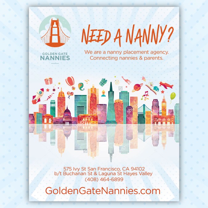 San Fran Nanny Agency seeking cool poster / flyer! | Postcard, flyer or ...