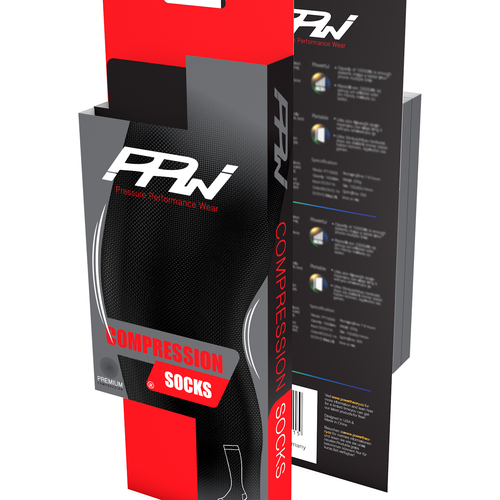 Create a packaging design for a premium Sport Compression Wear brand ...