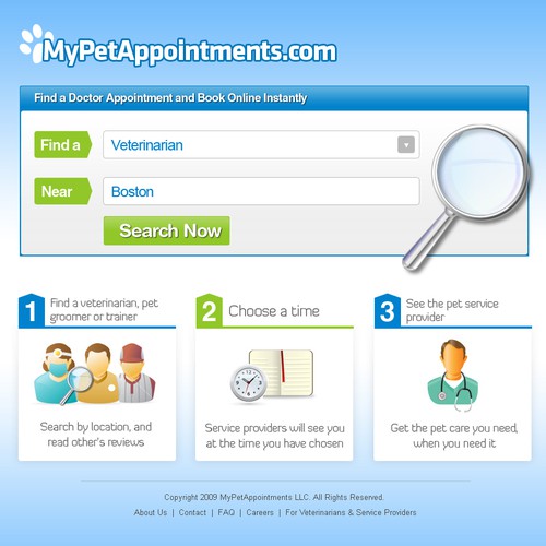 Pet Appointment Website design & logo(wireframe included) | Web page ...