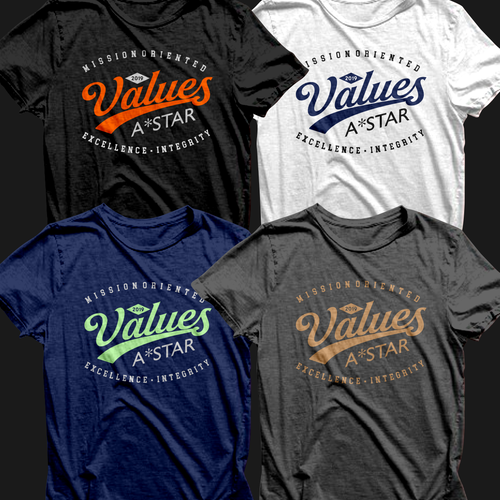 Design a tee to commemorate the launch of our new company core values ...