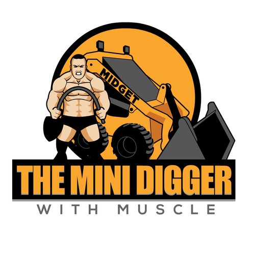 Hercules Midget Mini Loader logo needs to be buff | Logo design contest