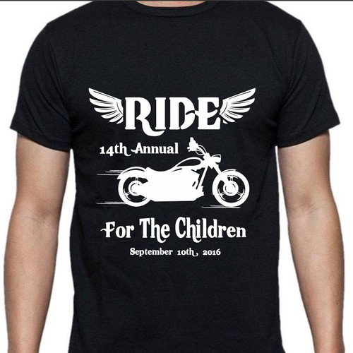 Charity Motorcycle Ride T-Shirt Design | T-shirt contest
