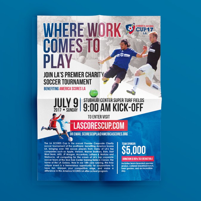 Create an incredible flier for a heartfelt cause - America Scores LA ...