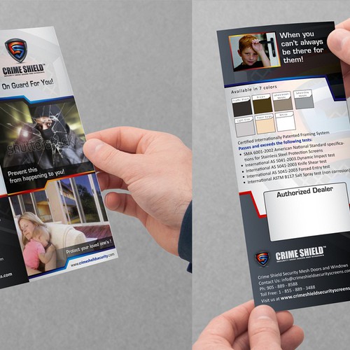Designs | brochure design for CRIME SHIELD SECURITY MESH DOORS AND ...