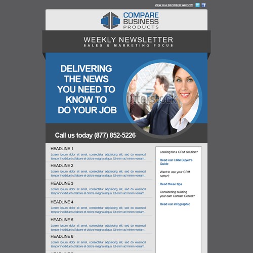 Designs | Create a clean, modern newsletter for a business technology ...