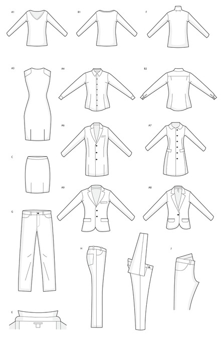 Create a series of simple garment illustrations | Illustration or ...