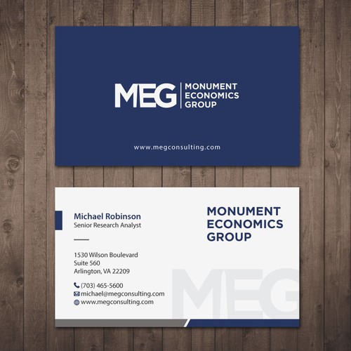 Professional and modern business card template for economic consulting ...