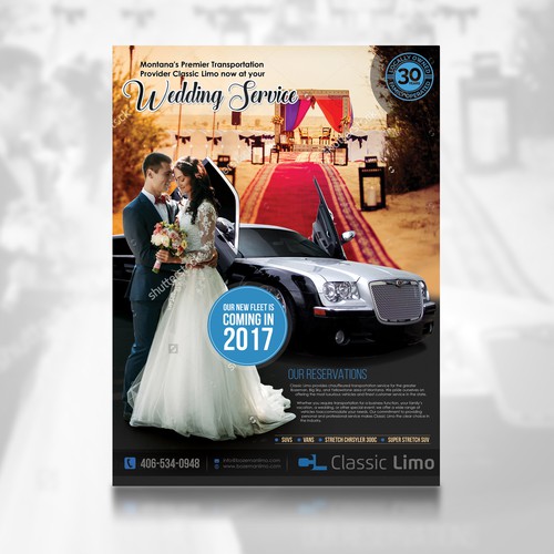 Full Page Wedding Ad for Limo Company | Postcard, flyer or print contest