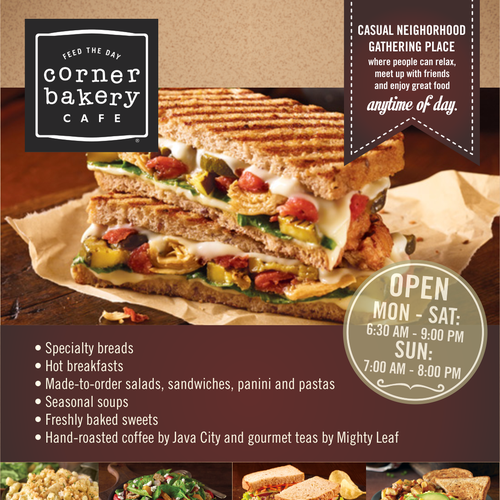 Create an ad for Corner Bakery Cafe | Postcard, flyer or print contest
