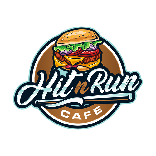 Designs | Hit N Run Cafe Logo Design | Logo design contest