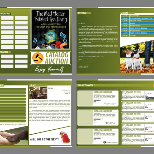 Auction catalog for non profit fundraiser (need a template that I can ...