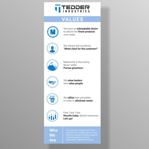 Design an Inspiring Corporate Values Poster | Poster contest