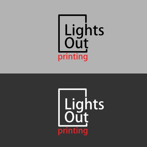 Design a cool logo for Lights Out Printing! | Logo design contest