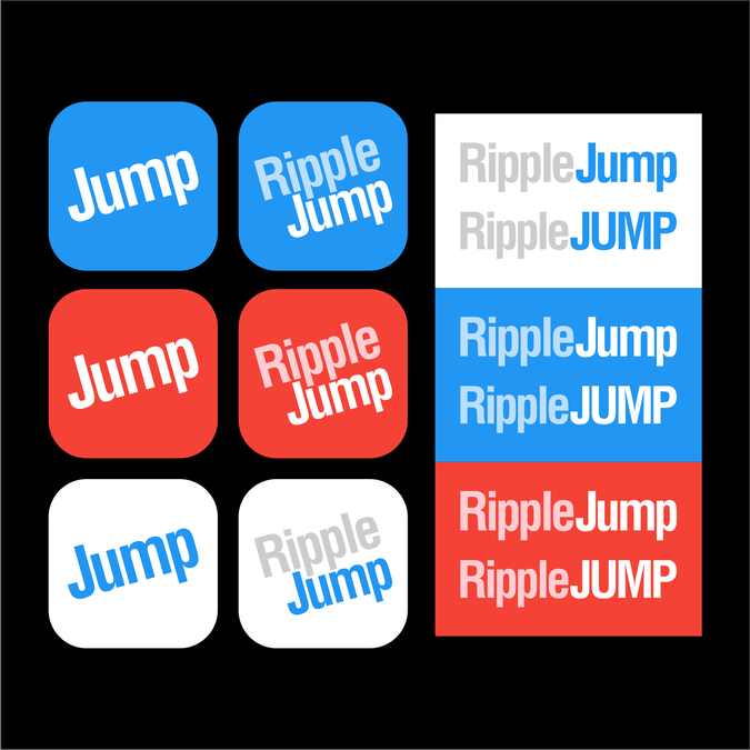 Ripple Jump Wordmark and Icon | Icon or button contest